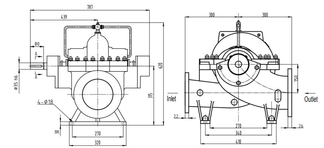 API610 BB1 Horizontal Centrifugal Split Casing Water Pump